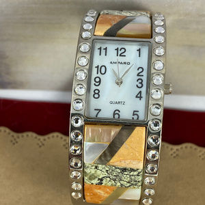 Vintage | Accessories | Vintage Amparo Quartz Bangle Cuff Bracelet ...